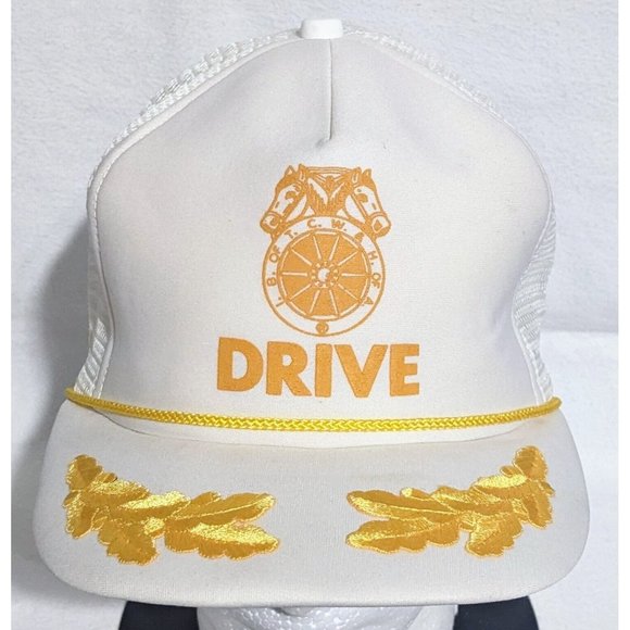United | Accessories | Vintage Teamsters Hat White 8s Trucker Hat Mesh ...